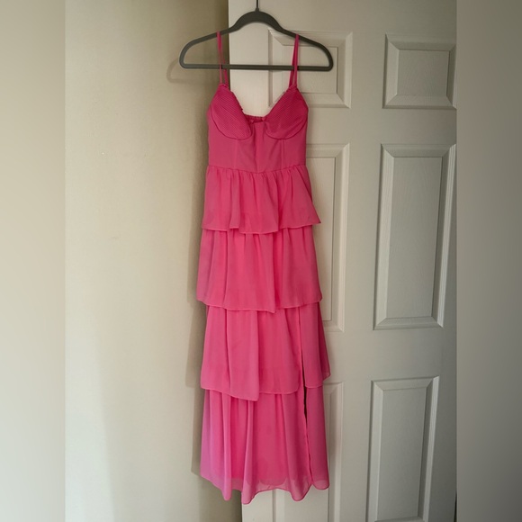 Birdy Grey | Dresses | Lola Chiffon Dress Bon Bon Pink Xs | Poshmark